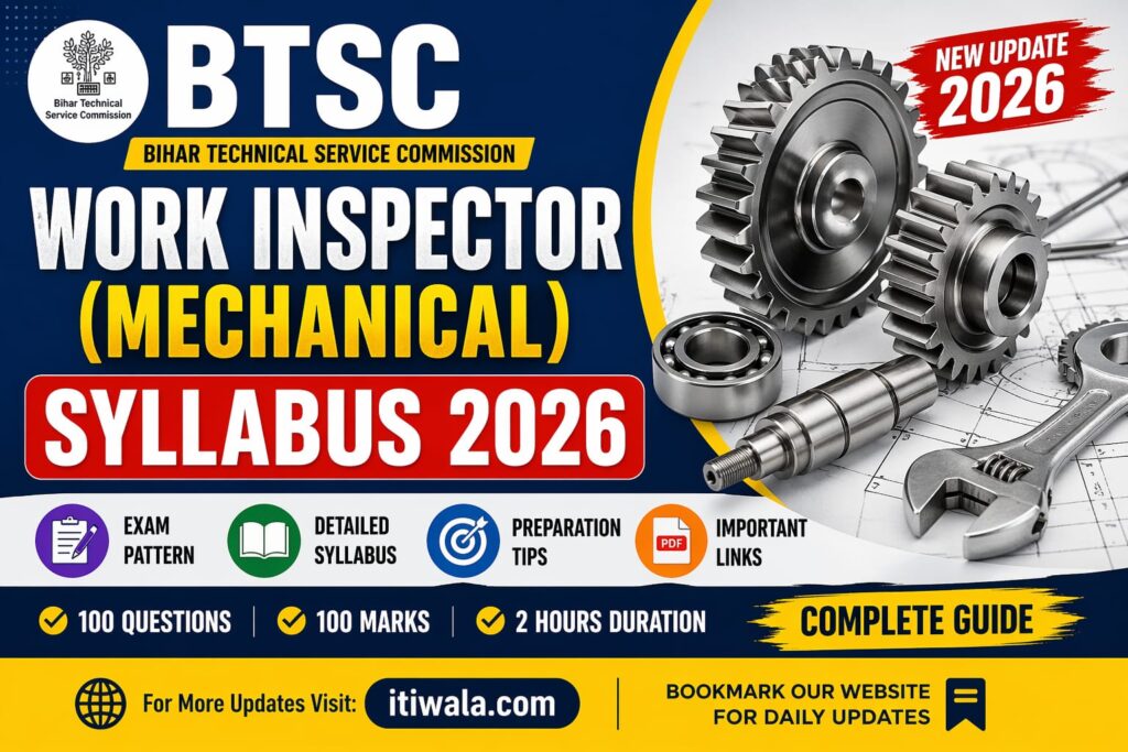 🔧 BTSC Work Inspector (Mechanical) Syllabus 2026 – Complete Exam ...